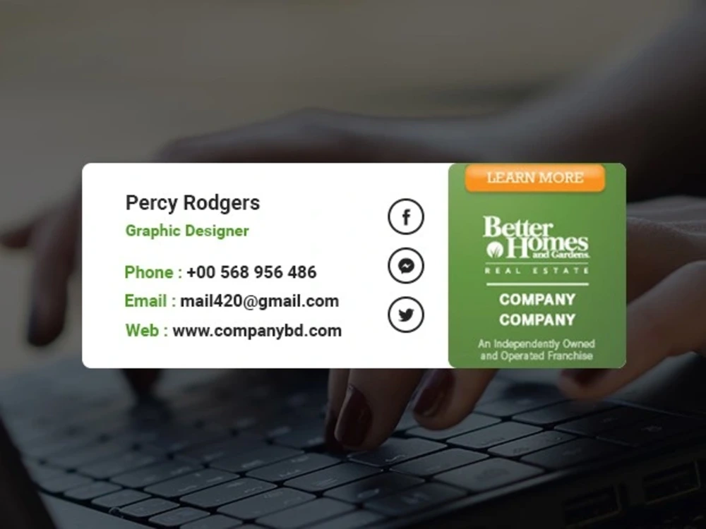 Professional HTML email signature | Upwork