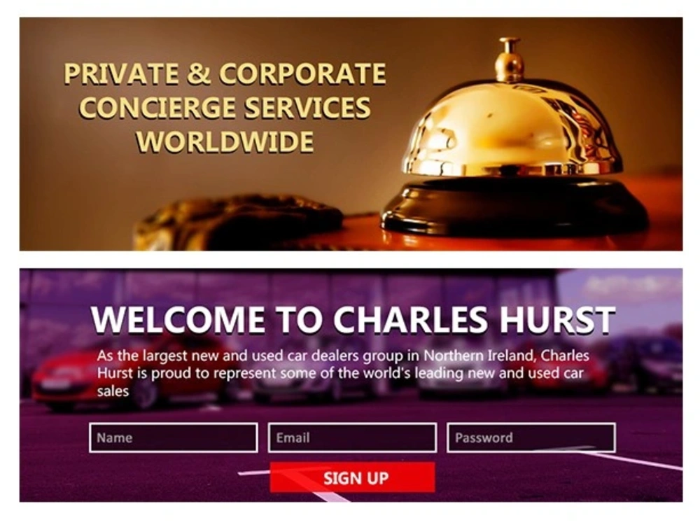 Professional website header or banners, Slider | Upwork