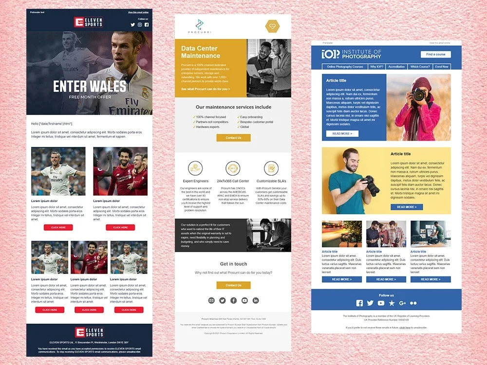 Visually appealing and engaging HTML email template | Upwork