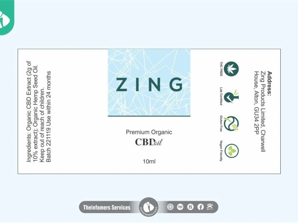 Cbd label design box design hemp oil label and bottle label design | Upwork