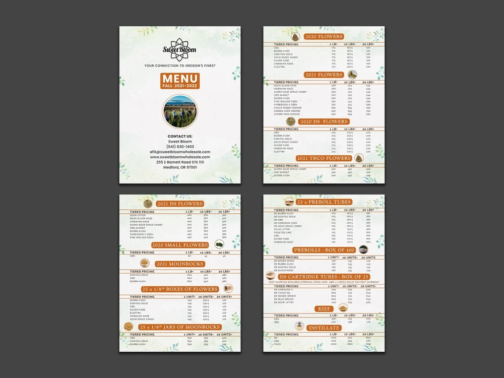 Professional and attractive menu design | Upwork