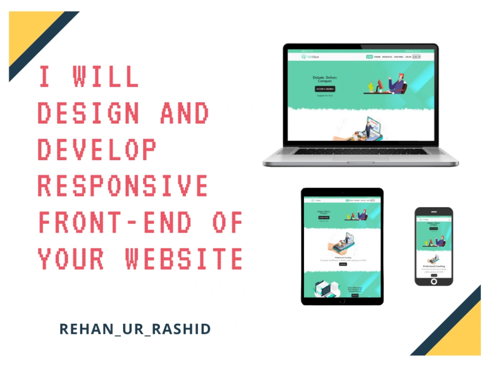 Get PSD Adobe XD FIGMA to Website Responsive HTML CSS, WordPress, React JS | Upwork