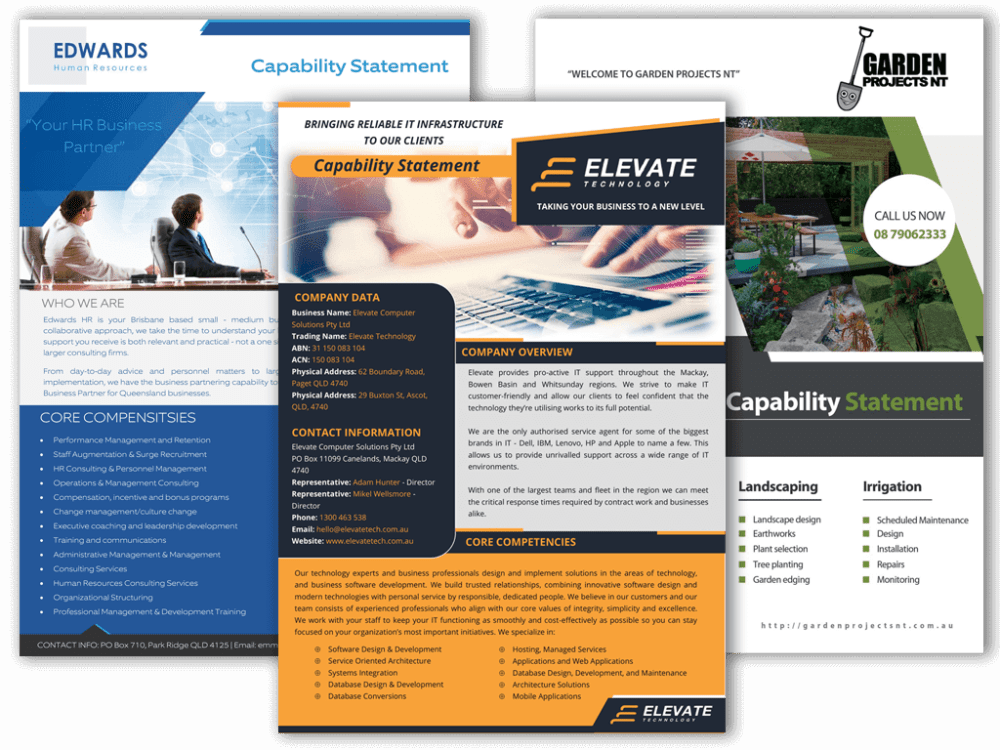 Professional Capability Statement Template design for your business ...