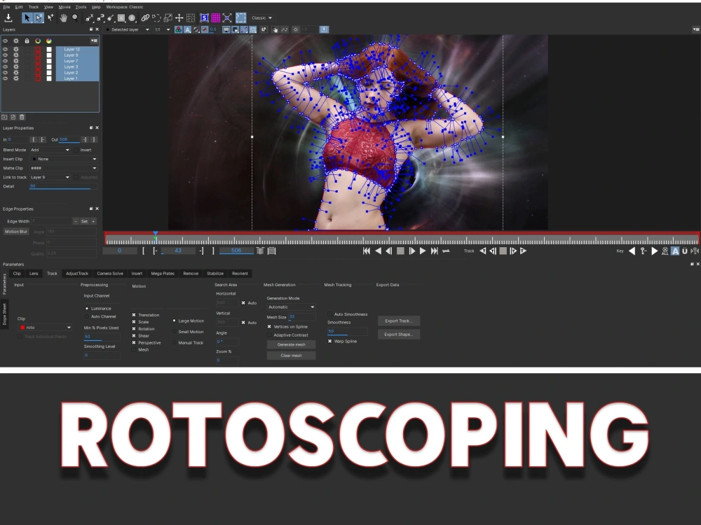 Professional VFX and Compositing Service like roto, keying, grading etc ...