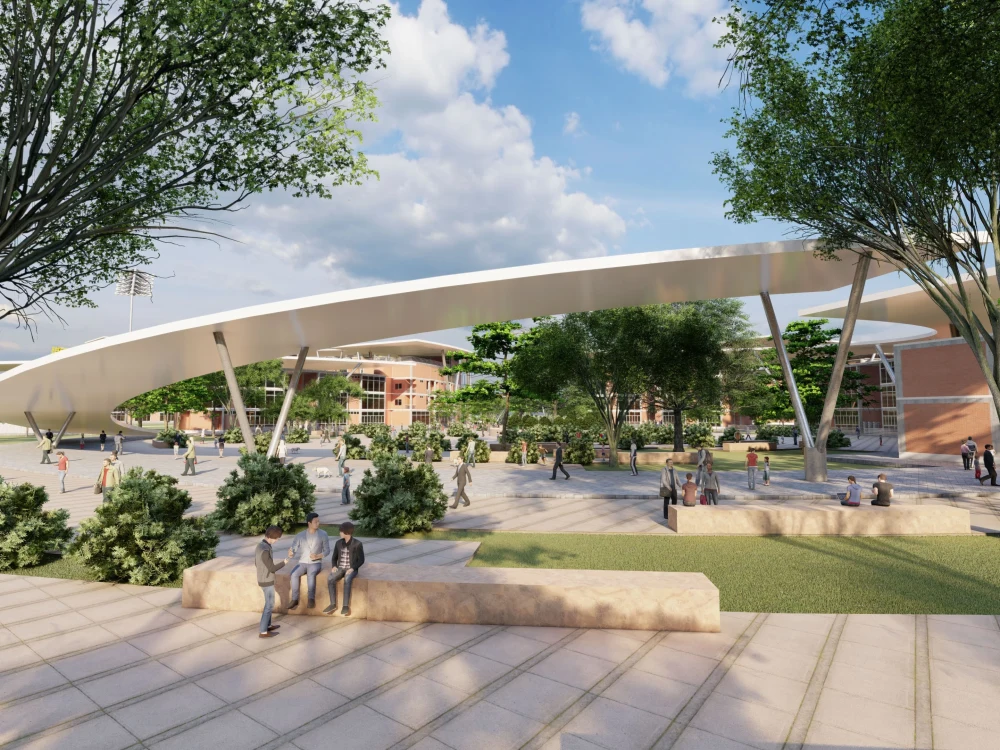 Sports Center/complex/academy 3D exterior and interior design quickly ...