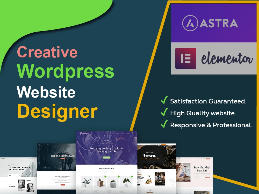 A WordPress Website with Elementor page builder and Astra theme. | Upwork