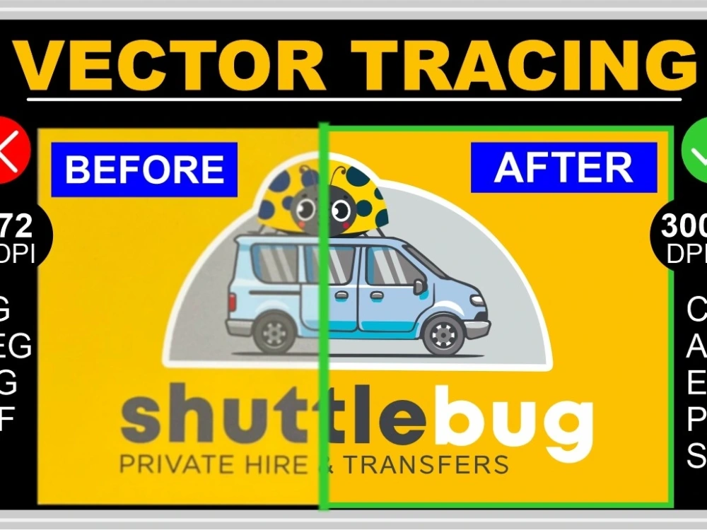 Vectorize your low-quality logos and illustrations with 300 dpi | Upwork