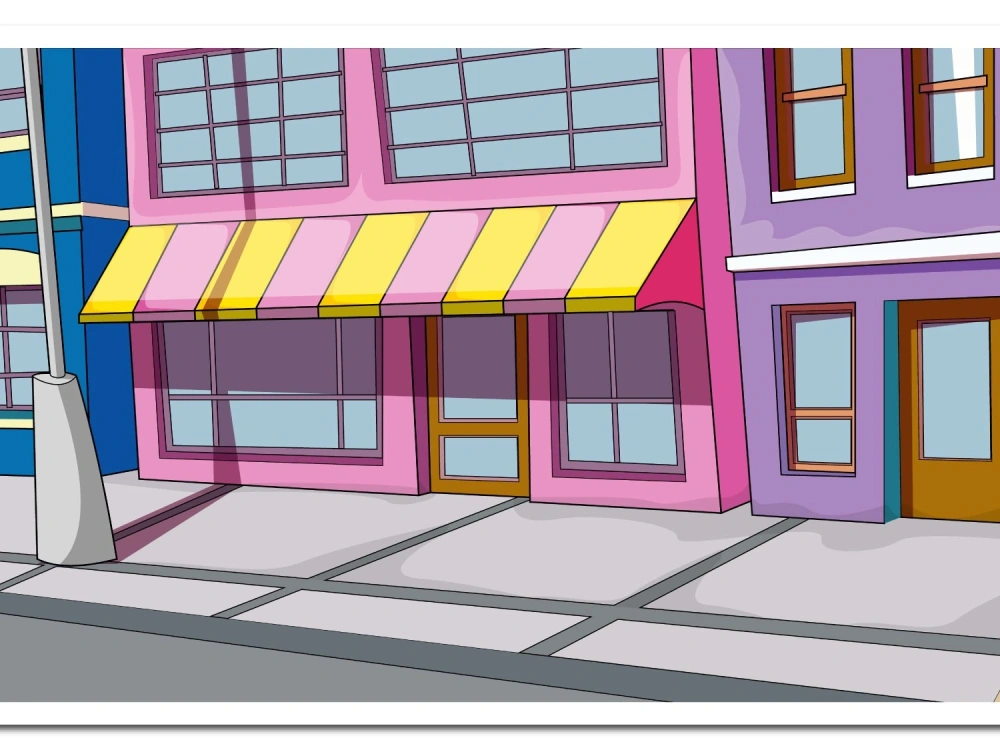 Colorful background scene vector illustration cartoon style | Upwork