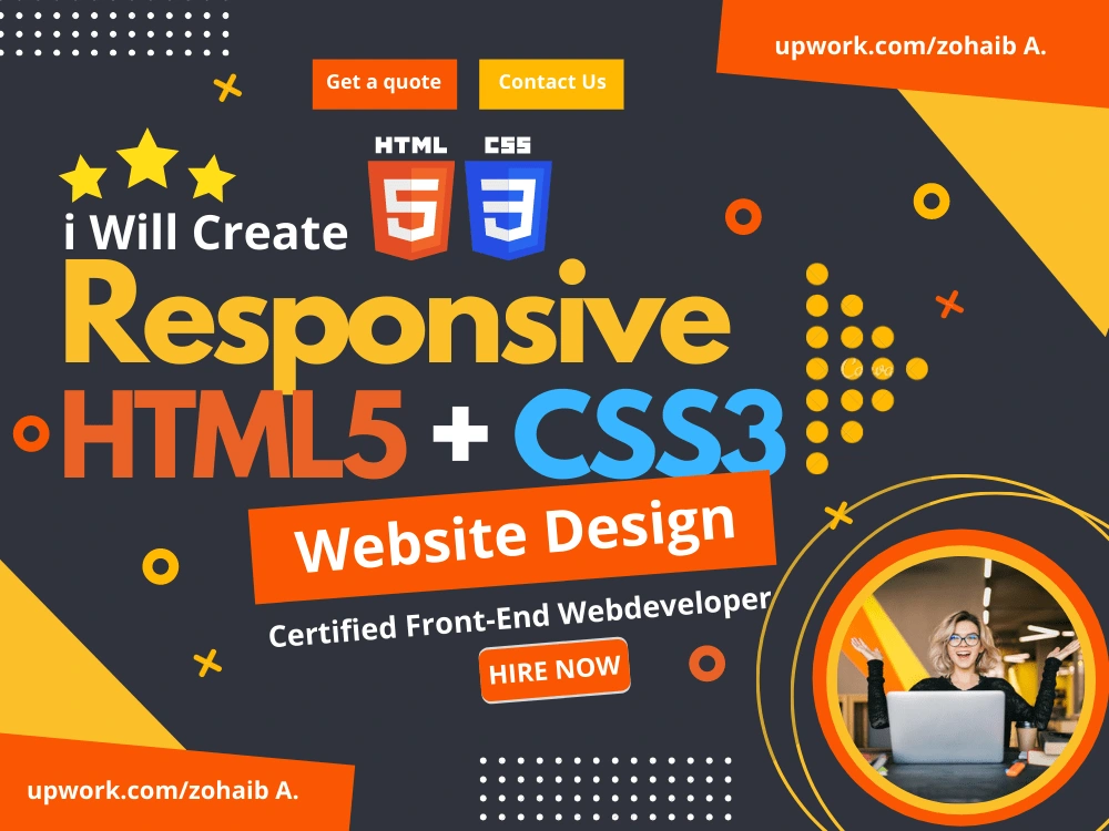 Custom Responsive website with HTML5, CSS3 & Bootstrap or Tailwind | Upwork