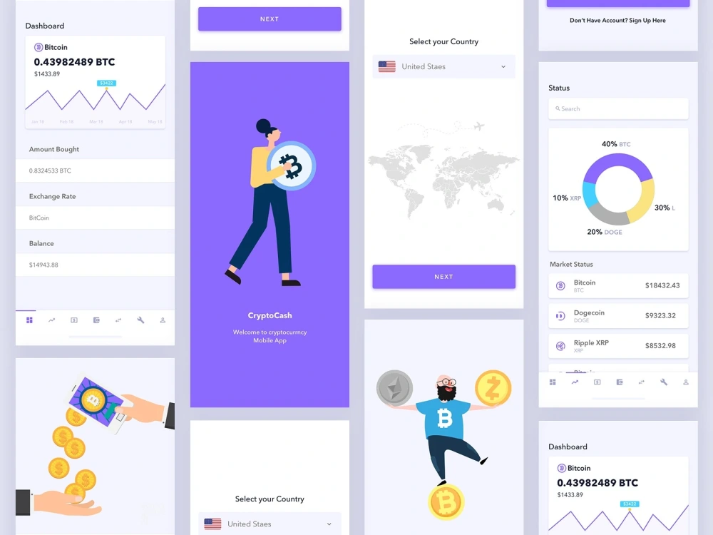 A complete mobile app ui design in sketch, xd, figma or photoshop | Upwork