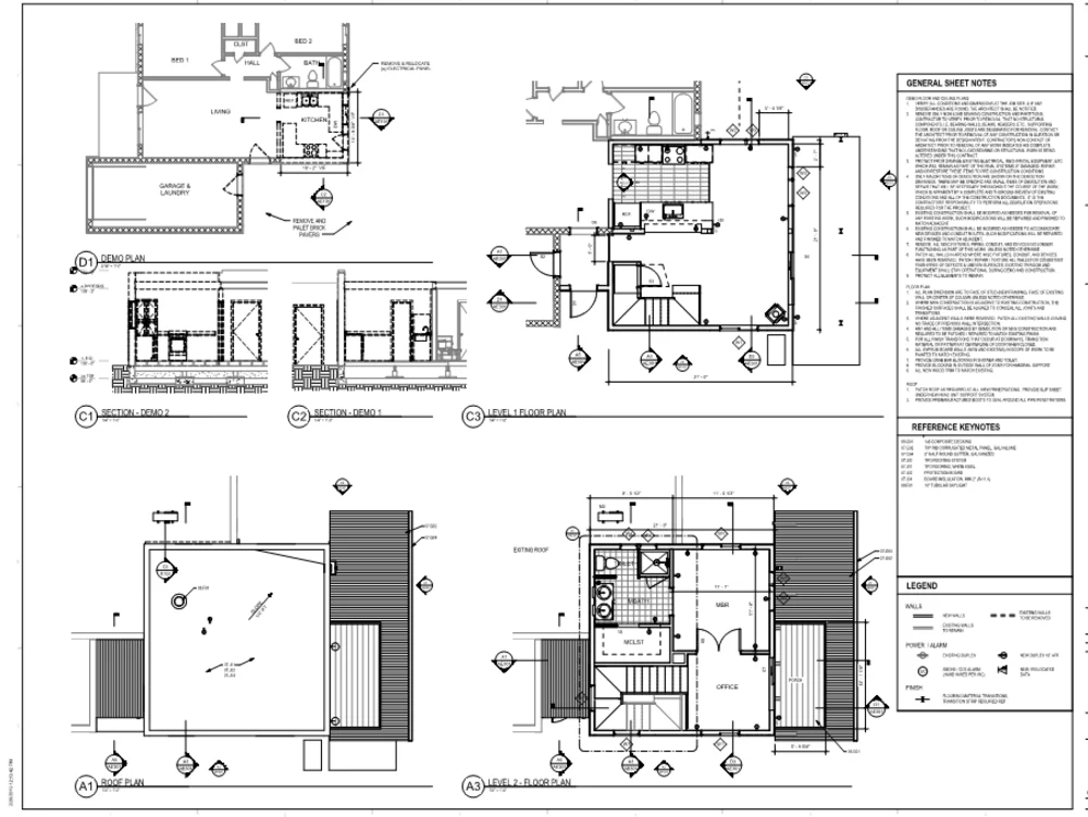 Building Permit Set, Addition to existing house construction permit ...