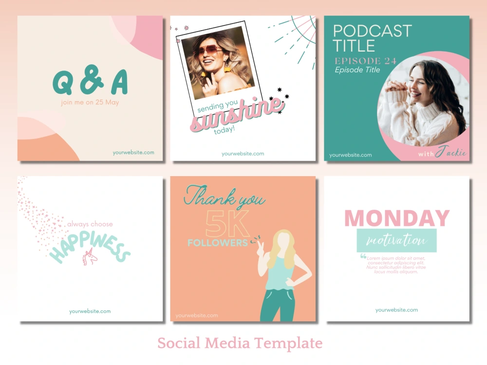 15 aesthetically designed social media templates to show off your brand ...