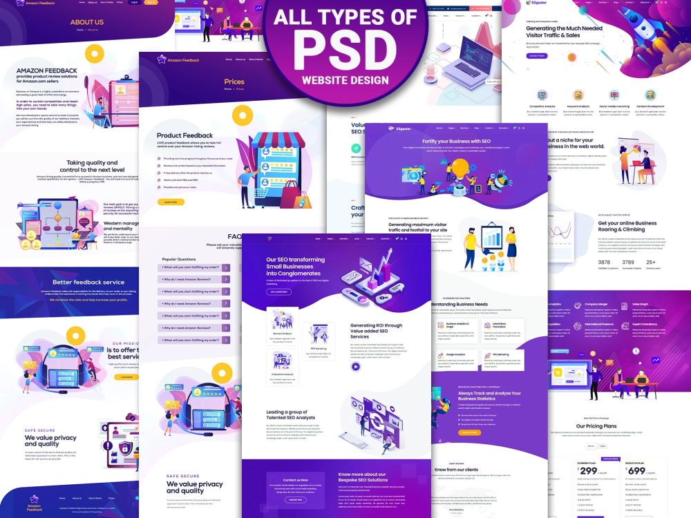 Photoshop PSD website or PSD web template UI UX design | Upwork