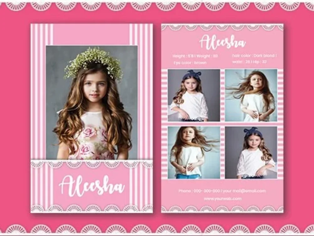 Professional comp card design within 24 hours | Upwork