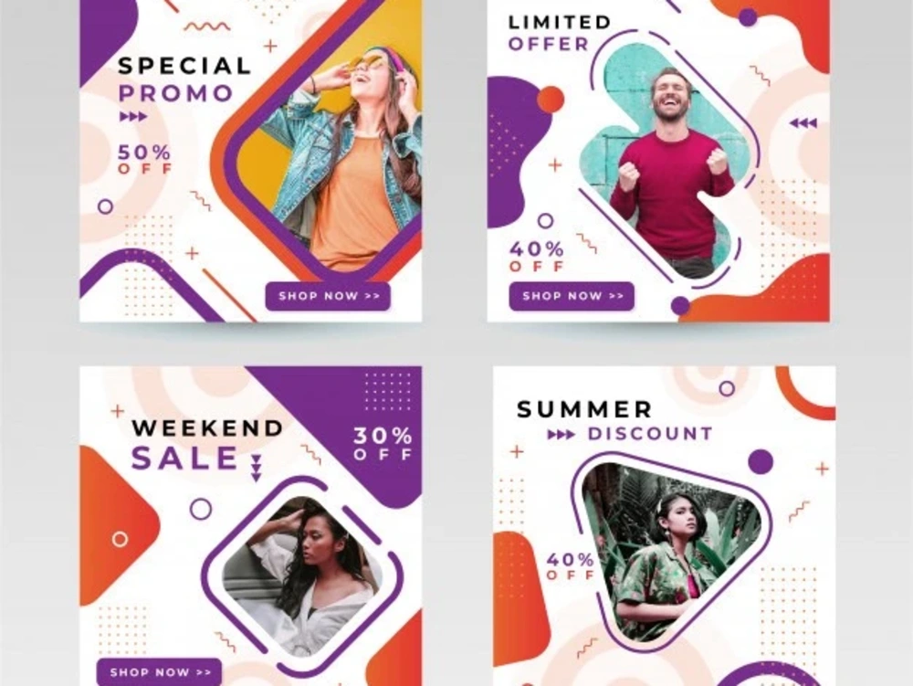 3 different Social Media designs | Upwork