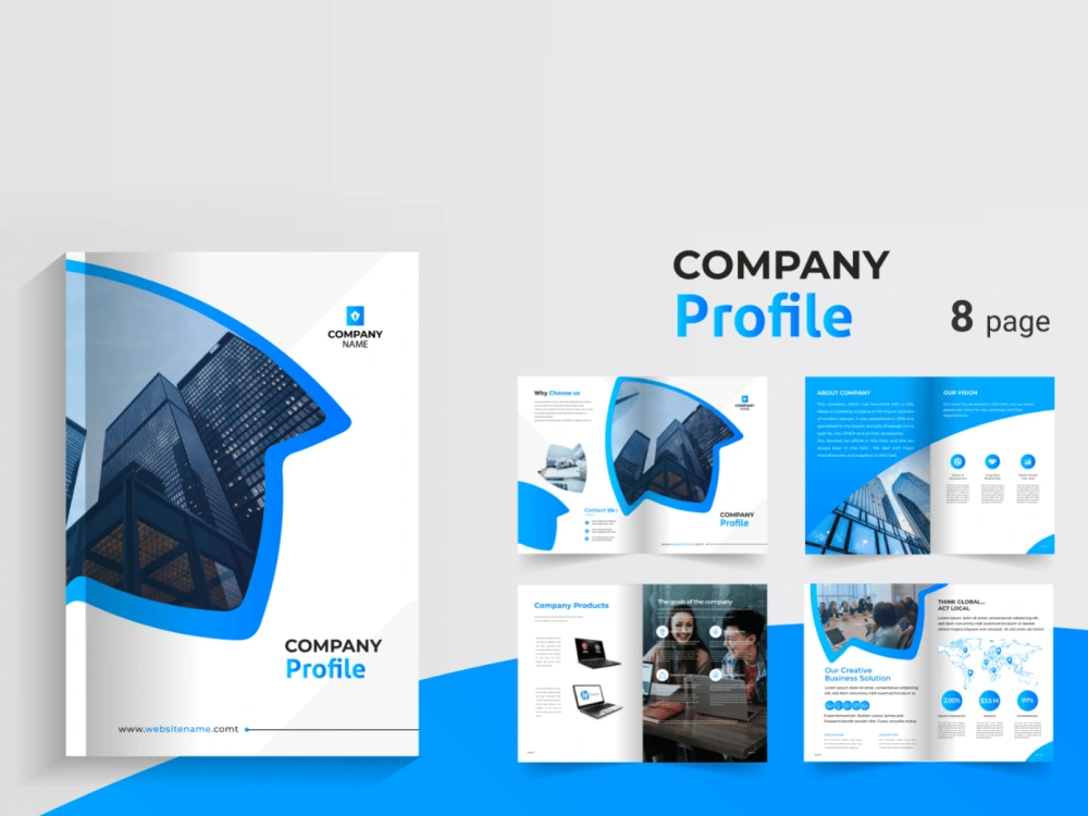 A distinctive corporate profile design with 4-12 pages | Upwork