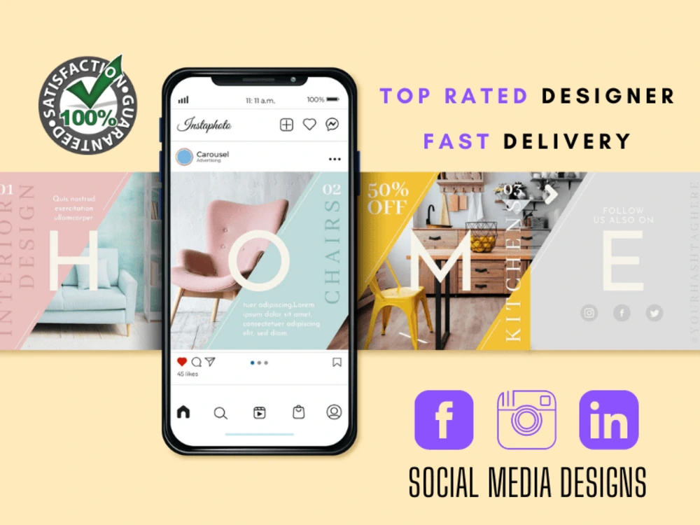 A fantastic Carousel Facebook / Instagram Posts Ad | Upwork