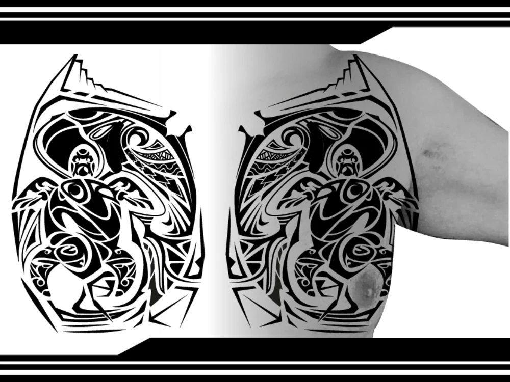 The most badass geometric/Polynesian tattoo design | Upwork