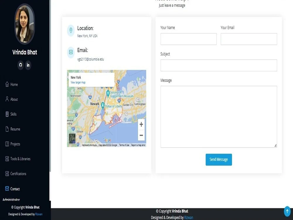 Portfolio website with admin panel | Upwork