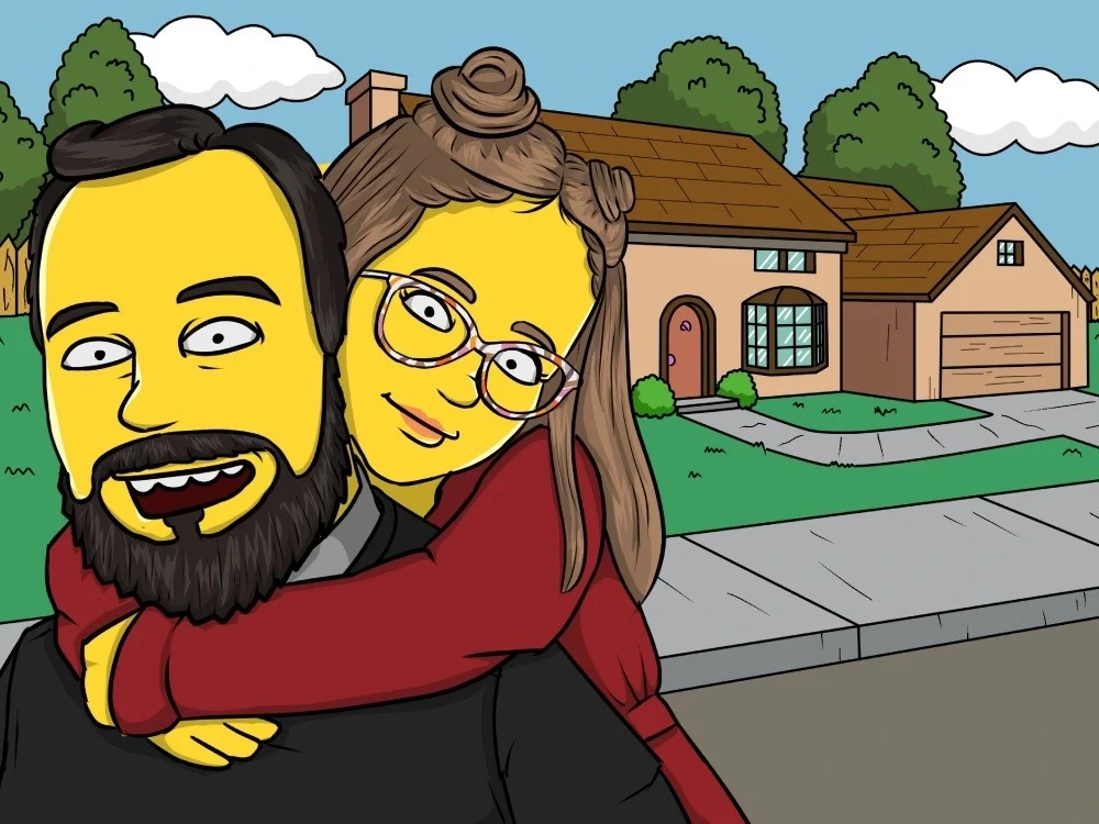 A Simpson style custom portrait cartoon | Upwork