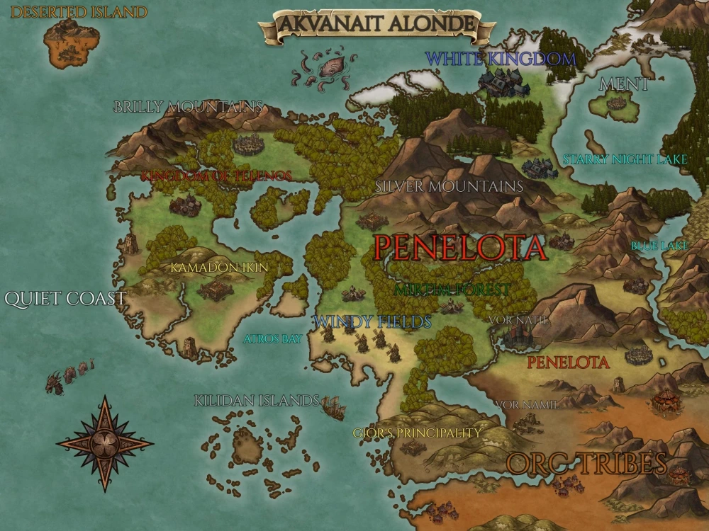 Fascinating fantasy map perfect for your writings or DnD game. | Upwork