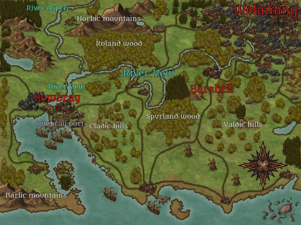 Fascinating fantasy map perfect for your writings or DnD game. | Upwork