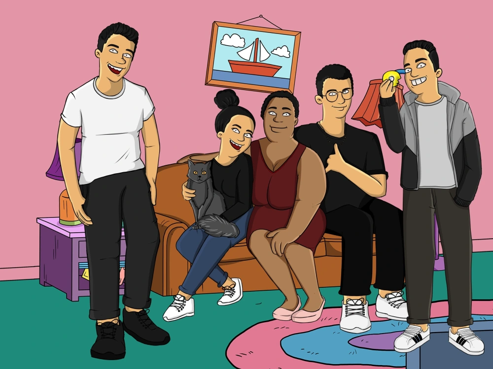 A Simpson style custom portrait cartoon | Upwork