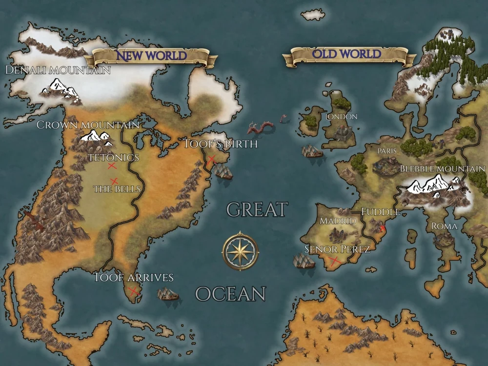 Fascinating fantasy map perfect for your writings or DnD game. | Upwork