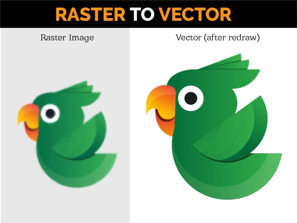 To vectorize, redraw, recreate your logo or image within 2 to 4 hours ...