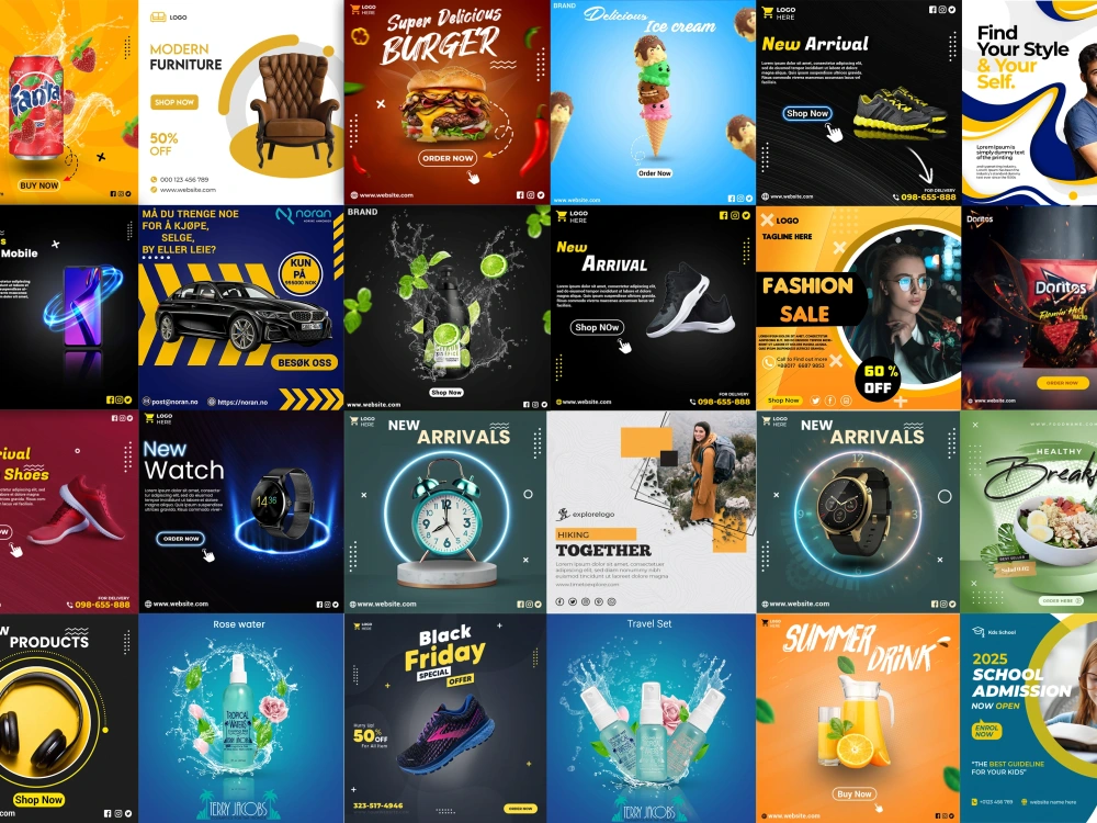 Social media ads design, post design, any kind of banner or poster ...