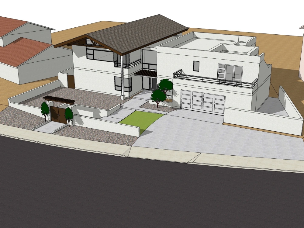 A precise landscape SketchUp model of your property from images and ...