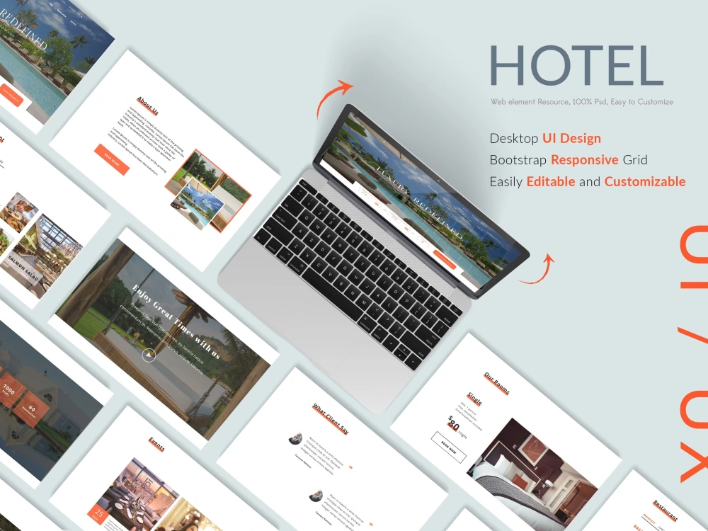 Web ui template and landing page ui by PSD or xd | Upwork
