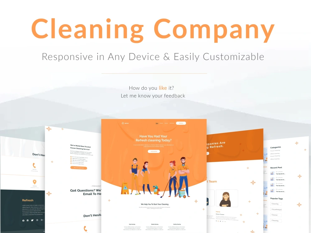 Web ui template and landing page ui by PSD or xd | Upwork