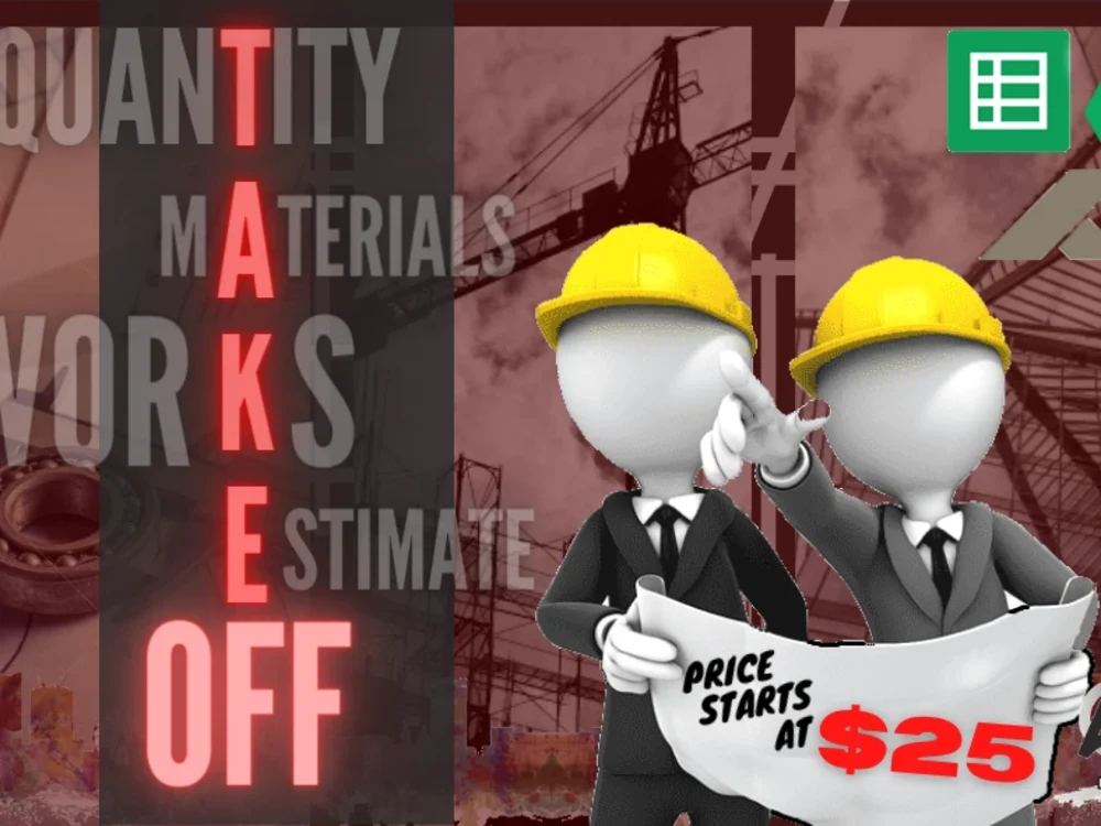Cost estimate, material quantity take off and complete bill of ...