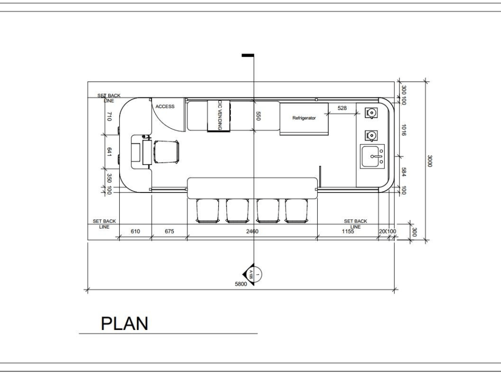 A customized kiosk design with 3D model, 3D Renders, plan, elevations ...
