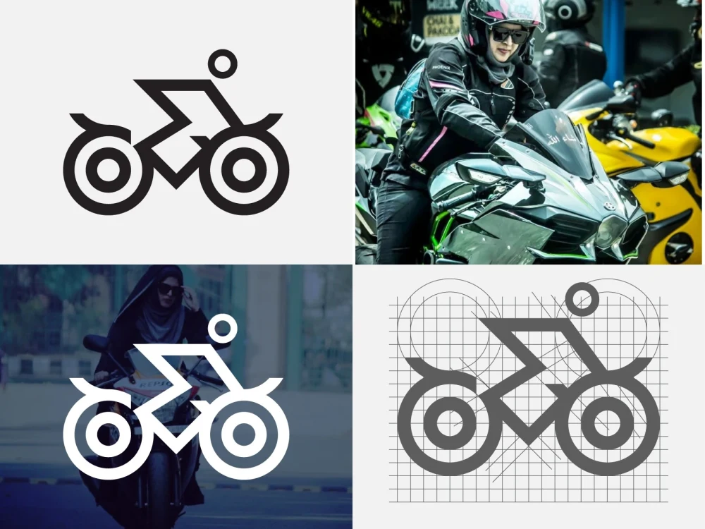 Hand lettering typography monogram initial Minimalist and grid logo ...