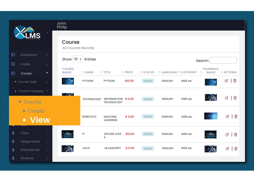A robust LMS with an attractive UI | Upwork