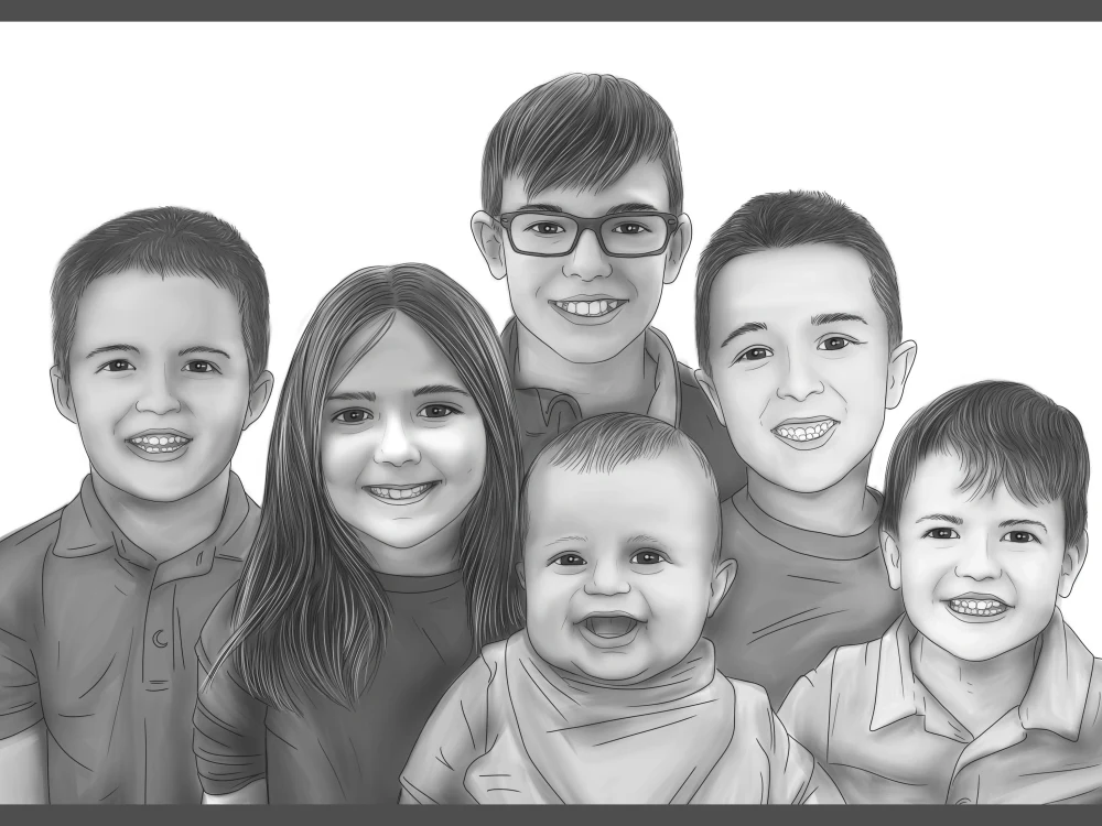 Realistic pencil sketch portrait from real photos | Upwork