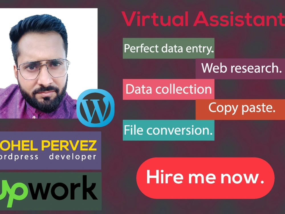 A professional virtual assistant for data entry and web research | Upwork