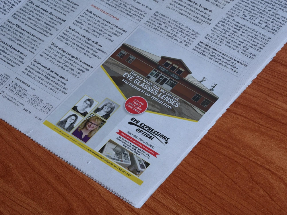 A eye-catching newspaper/magazine advertisement | Upwork