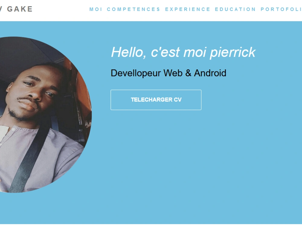 A fantastic CV web page | Upwork