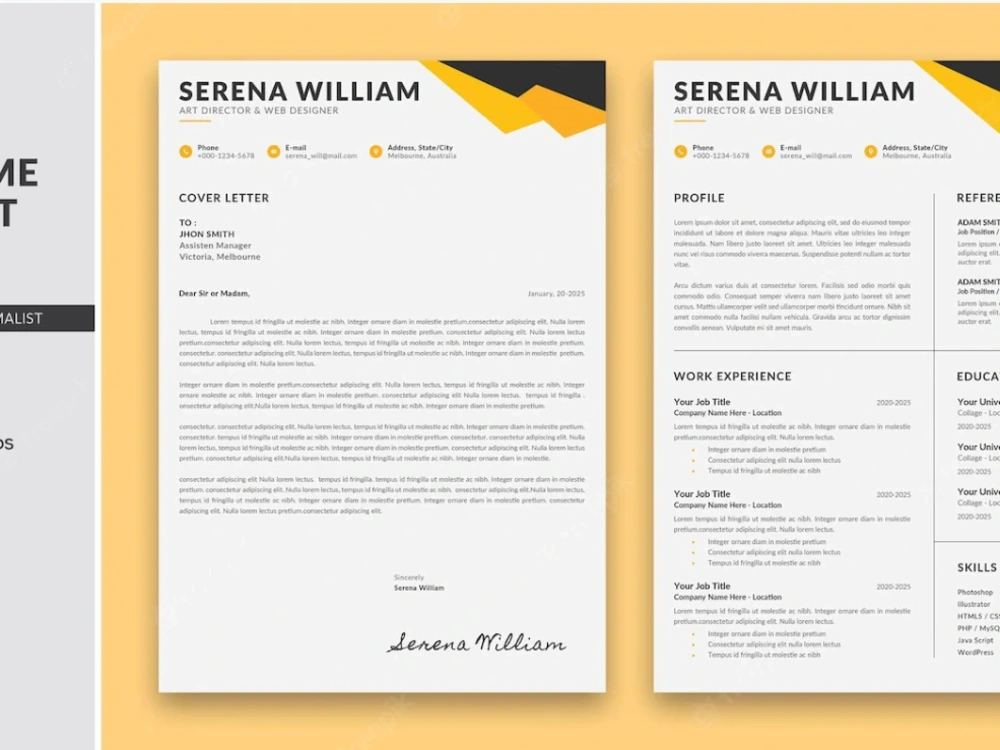 A Professional Resume with Eye Catching Cover Letter | Upwork
