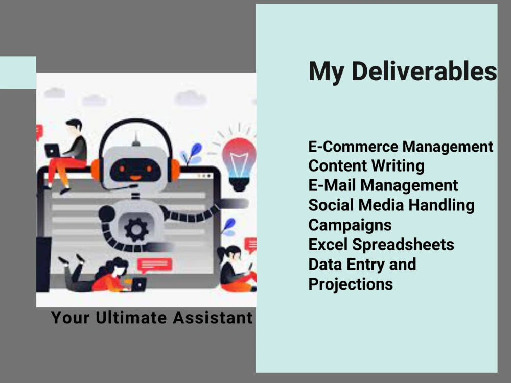 Virtual Assistant for E-Commerce, SEO Writing, Data Entry & related tasks. | Upwork