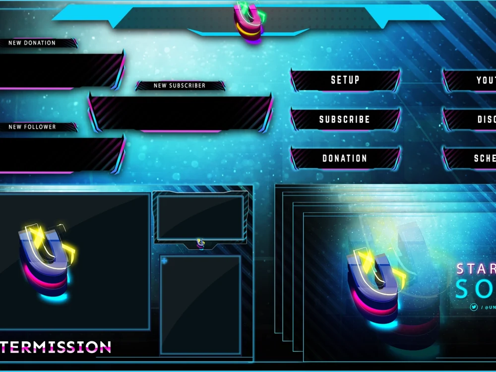 An amazing animated twitch overlays, stingers, Intro, emotes | Upwork