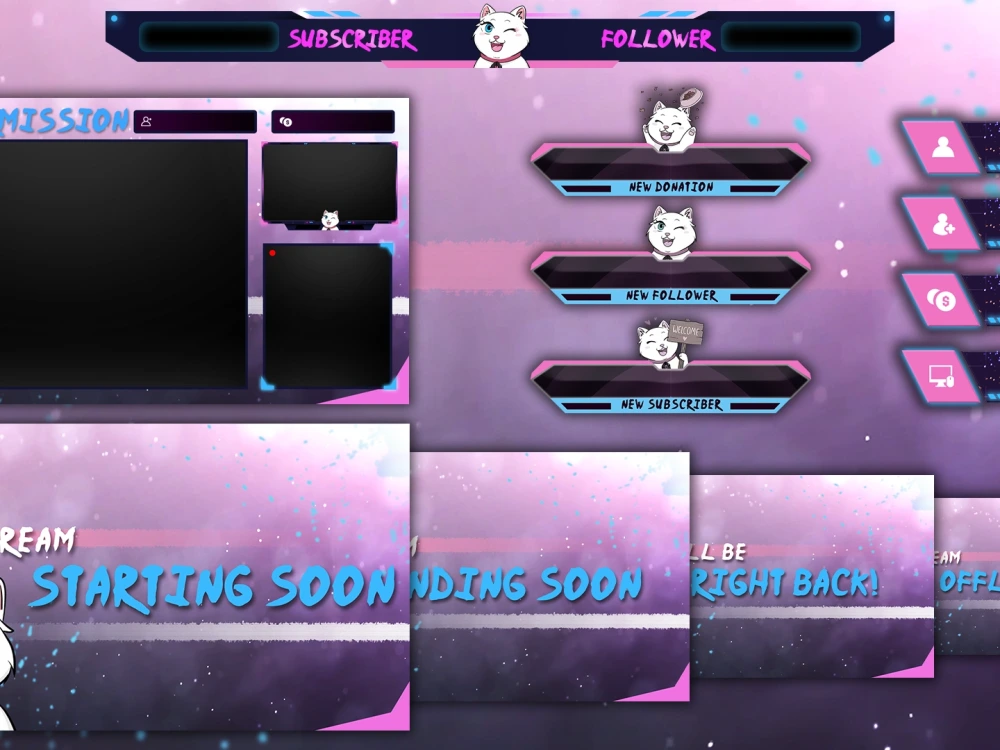 An amazing animated twitch overlays, stingers, Intro, emotes | Upwork