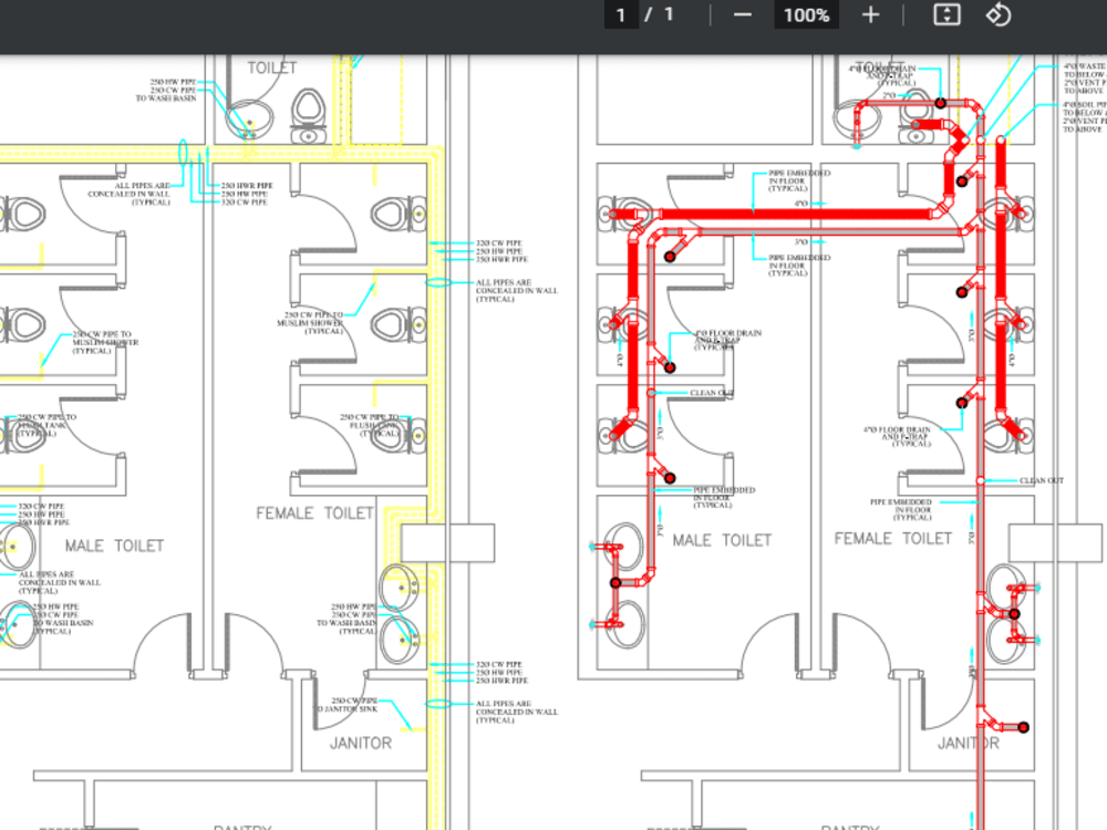 Plumbing Layout Drawing For A House