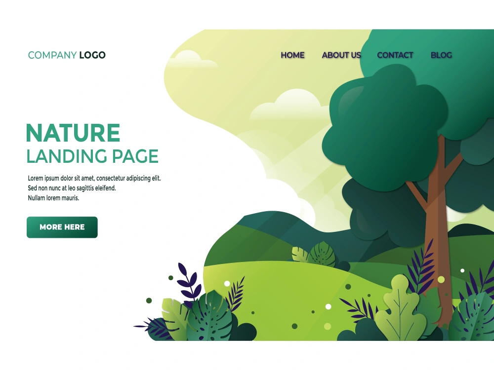 A modern responsive landing page designed for your Website. | Upwork