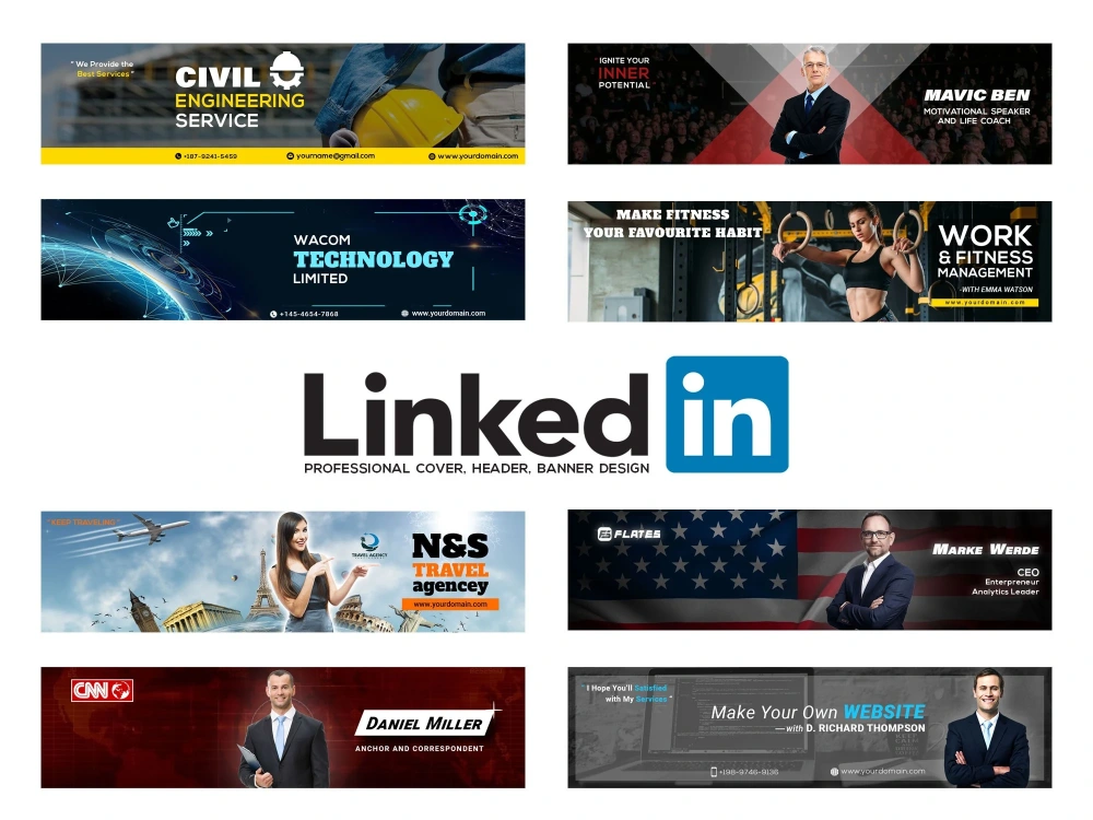 A professional and eye-catching LinkedIn Cover, Banner, Header | Upwork