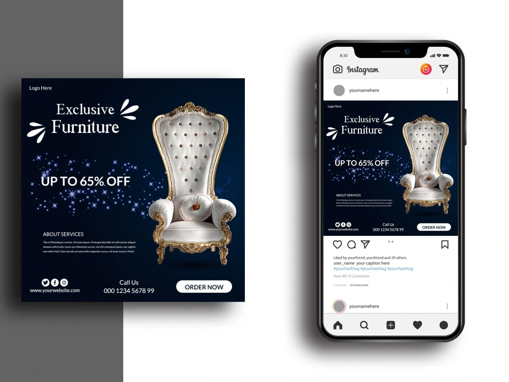 Attractive social media post ad design | Upwork