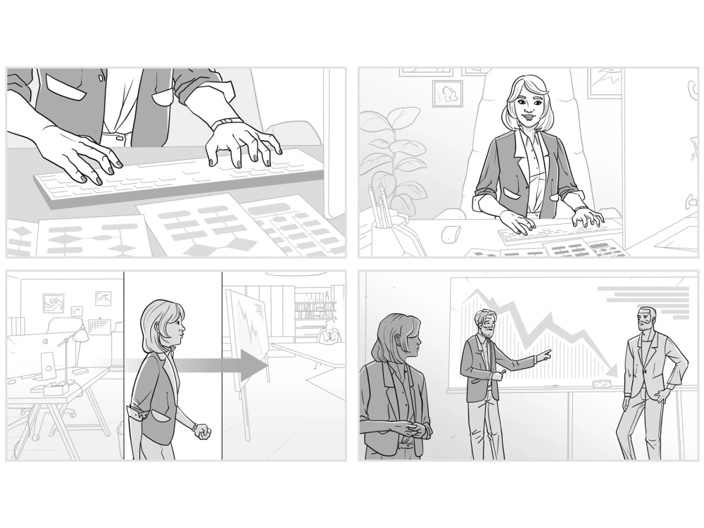 A professional, detailed storyboard for your video or movie | Upwork
